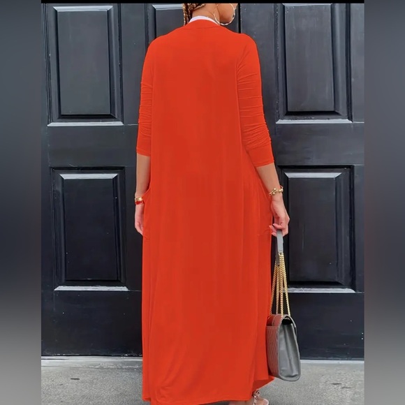 Jackets & Coats | Red Lightweight Long Duster | Poshmark